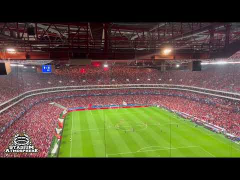 Atmosphere after goal of SL Benfica against Paris SG.