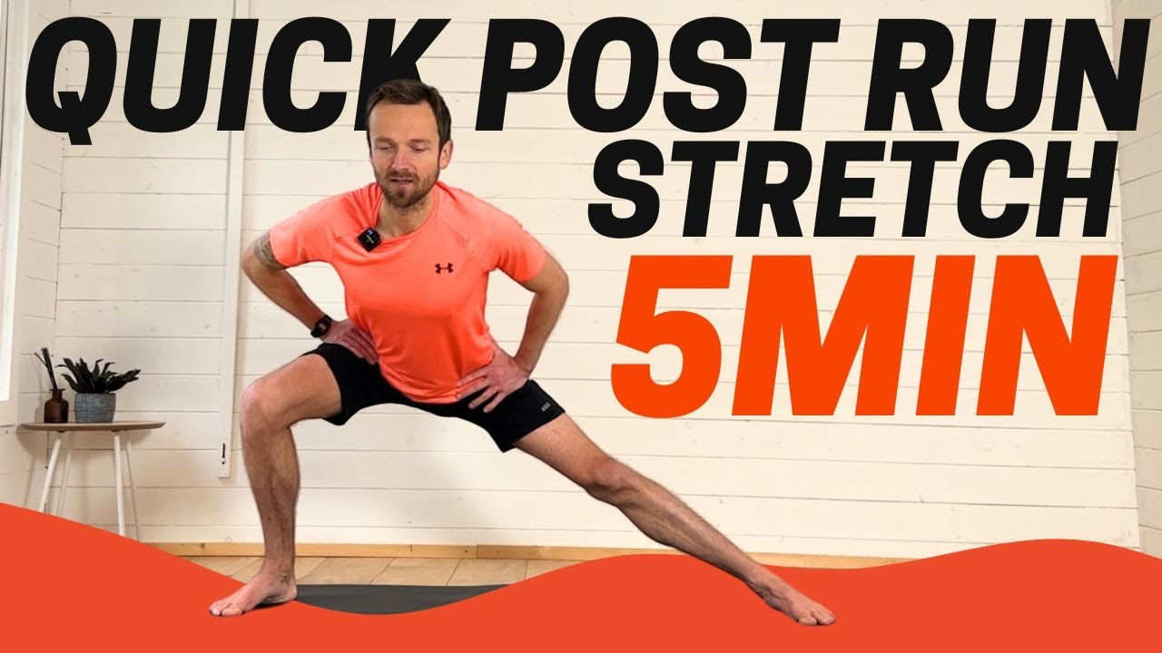 Quick 5 Minute Post Run Stretch Routine - YouTube