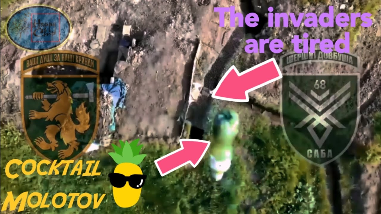 🔴Drone Of The 68th Jaeger Brigade GIVE MOLOTOV COCKTAIL To The Invaders ...
