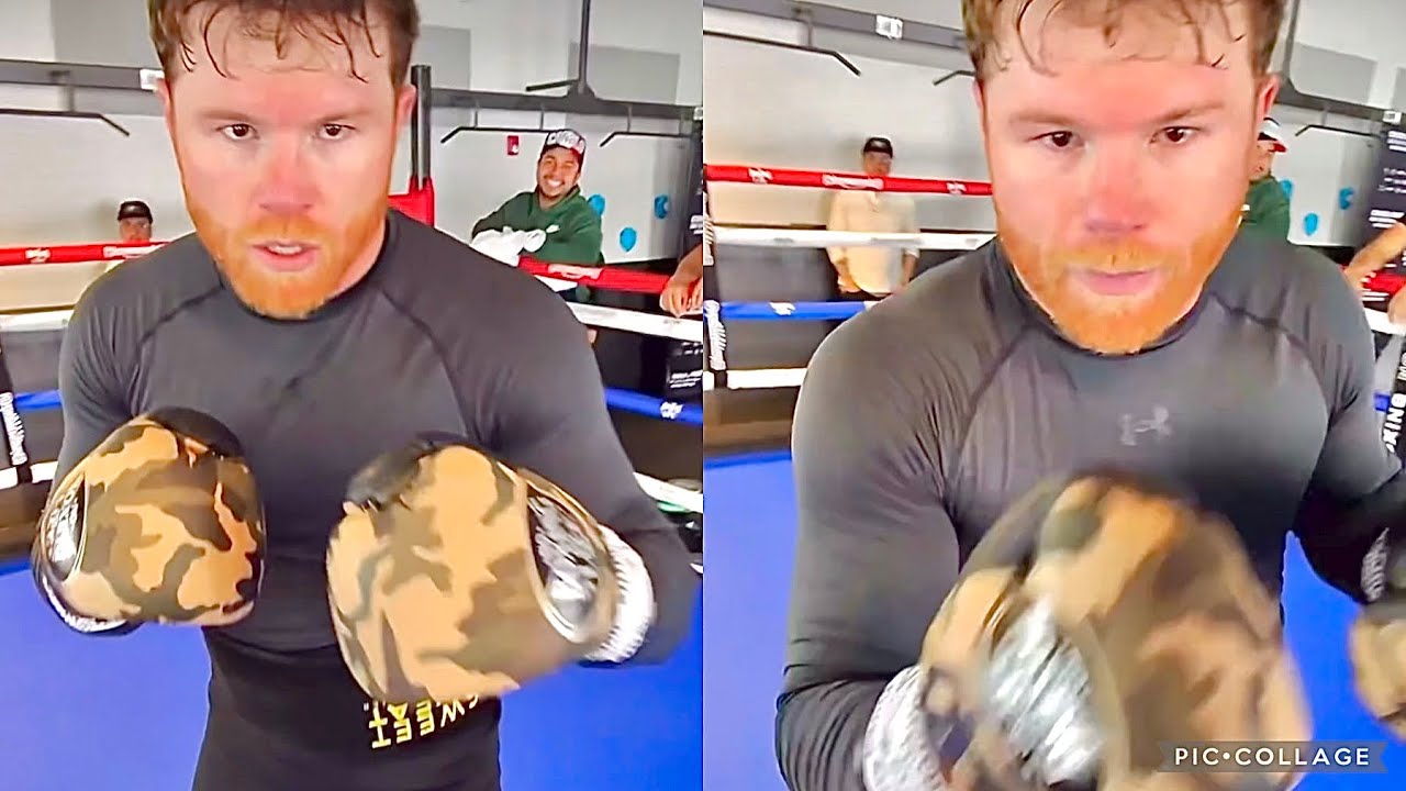 SCARY! CANELO HITTING MITTS LIKE A BEAST FOR JAIME MUNGUIA FIGHT ...