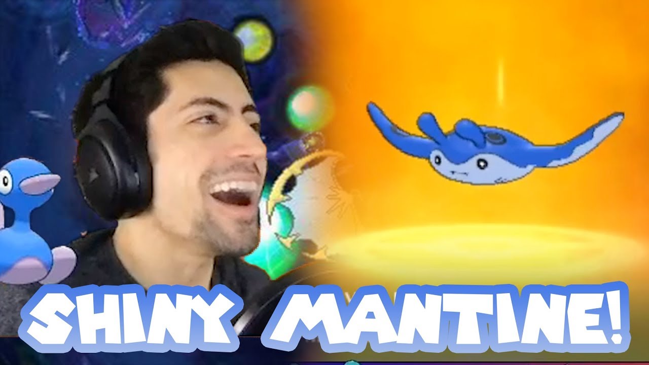 MAN RAY SHINES AFTER 686 SOS CALLS! Shiny Mantine Reaction! Shiny #016 ...