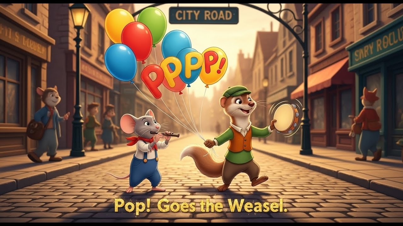 Pop! Goes the Weasel | Nursery Song & Baby Dance Animation - YouTube