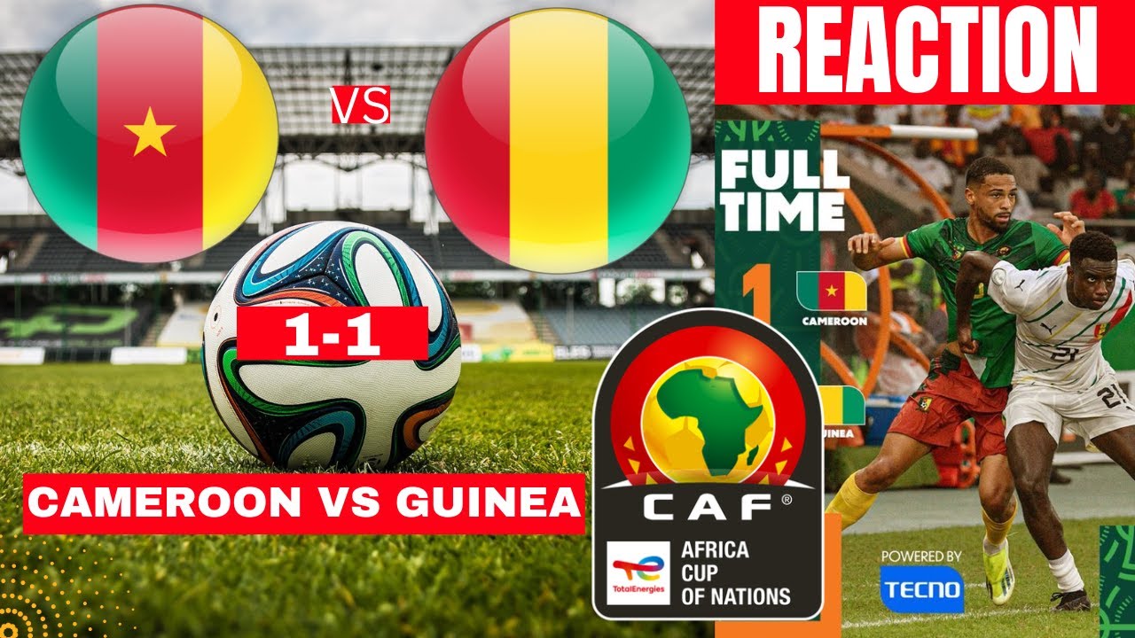 Cameroon vs Guinea 1-1 Live Africa Cup Nations AFCON Football Match ...