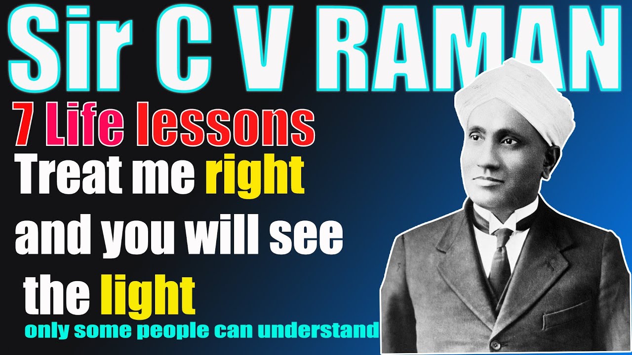 c v raman speech in english | Sir cv Raman life lesson | Chandrasekhara ...