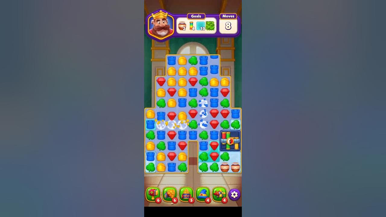 Royal Kingdom match 3 puzzle game solutions - No boost - level 114 ...