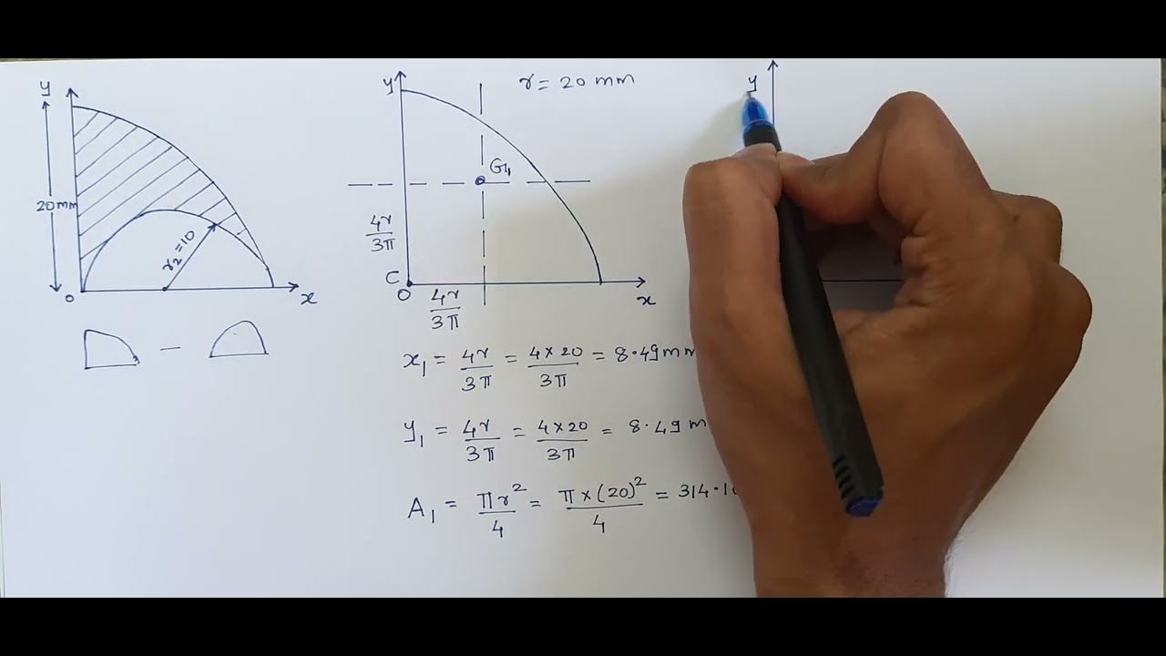 Centroid Problems Engineering Mechanics Example 1 - YouTube