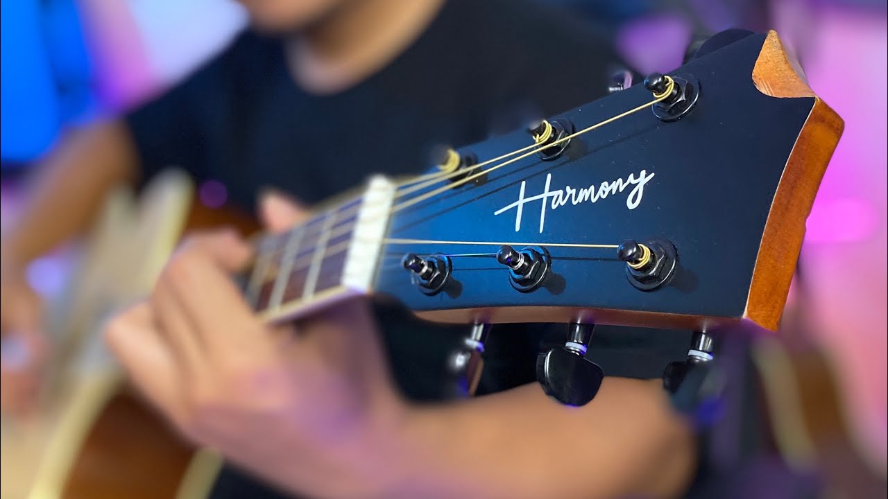 REVIEW GITAR AKUSTIK HARMONY STRING ORIGINAL - YouTube