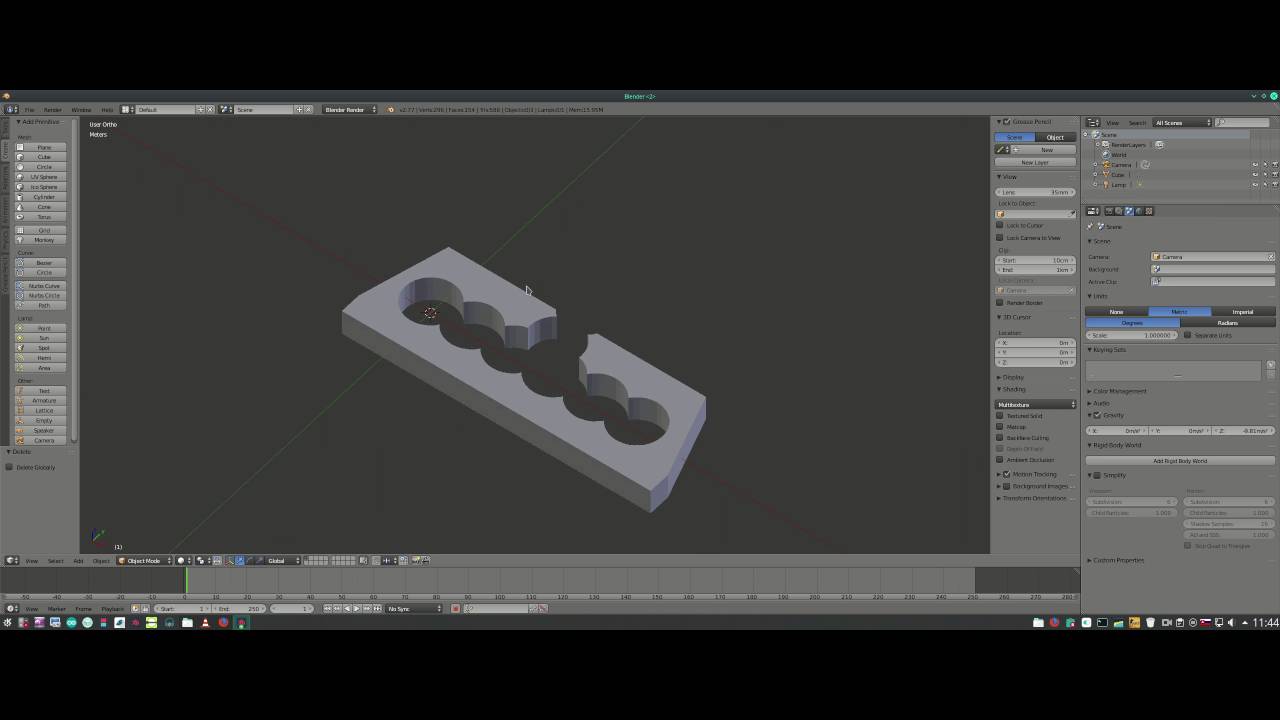 Blender - Creating a Cable Organizer - Wall holder - YouTube