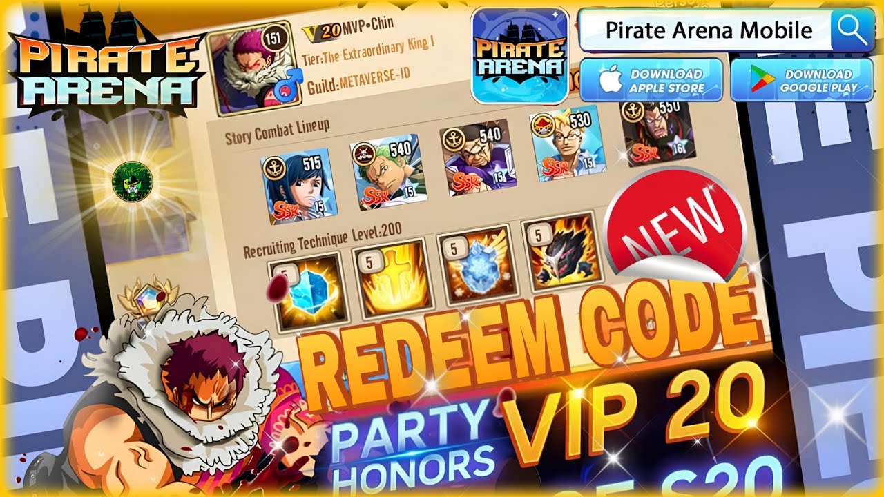 Pirate Arena - Honoring Vip 20 / New Redeem Code 🎁 Expired Date: 01/07 ...
