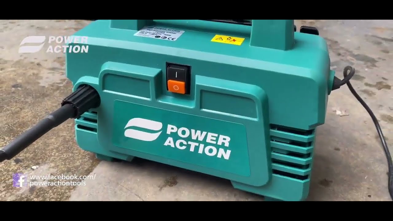 Power Action เครื่องฉีดน้ำแรงดันสูง 1800 วัตต์ มีระบบตัดน้ำอัตโนมัติ ...