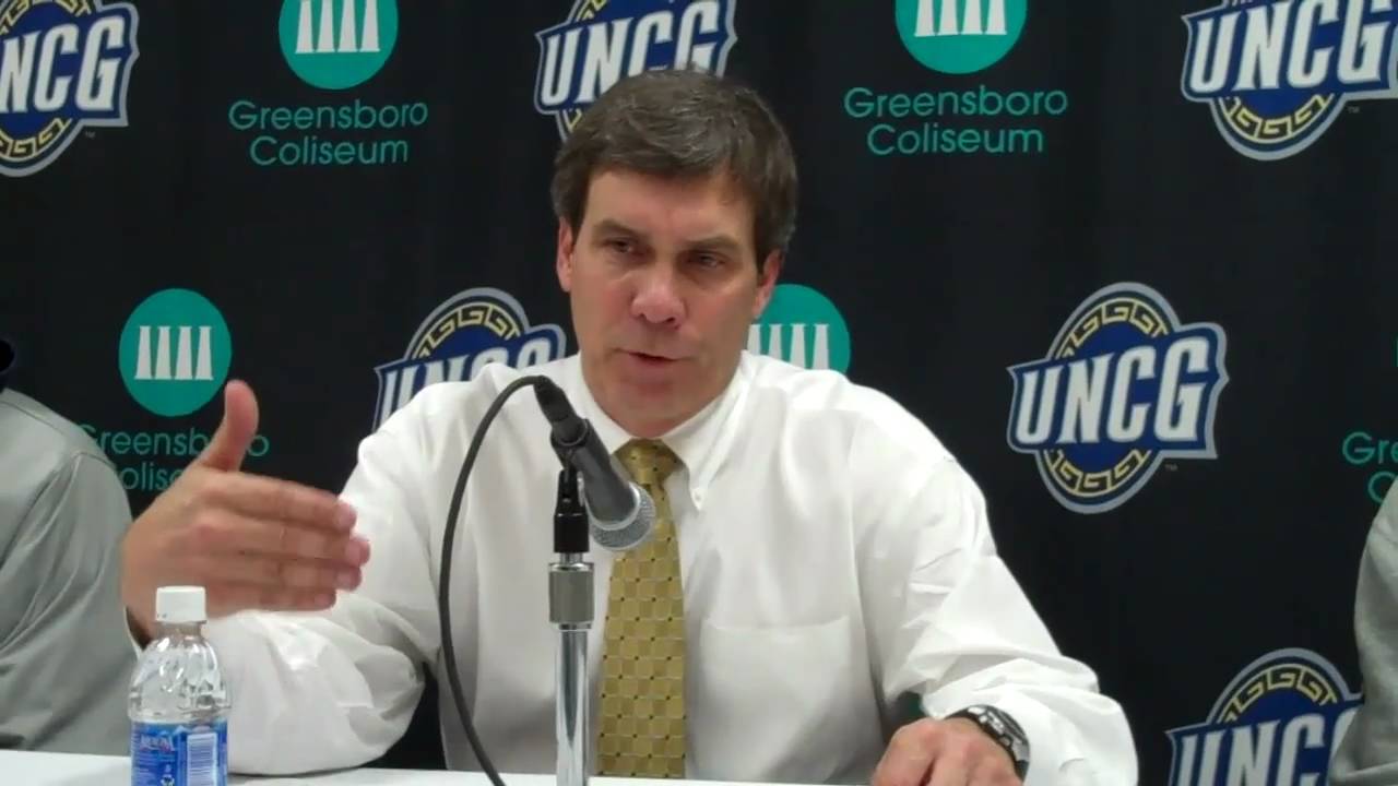 UNCG coach Mike Dement after the Davidson win - YouTube