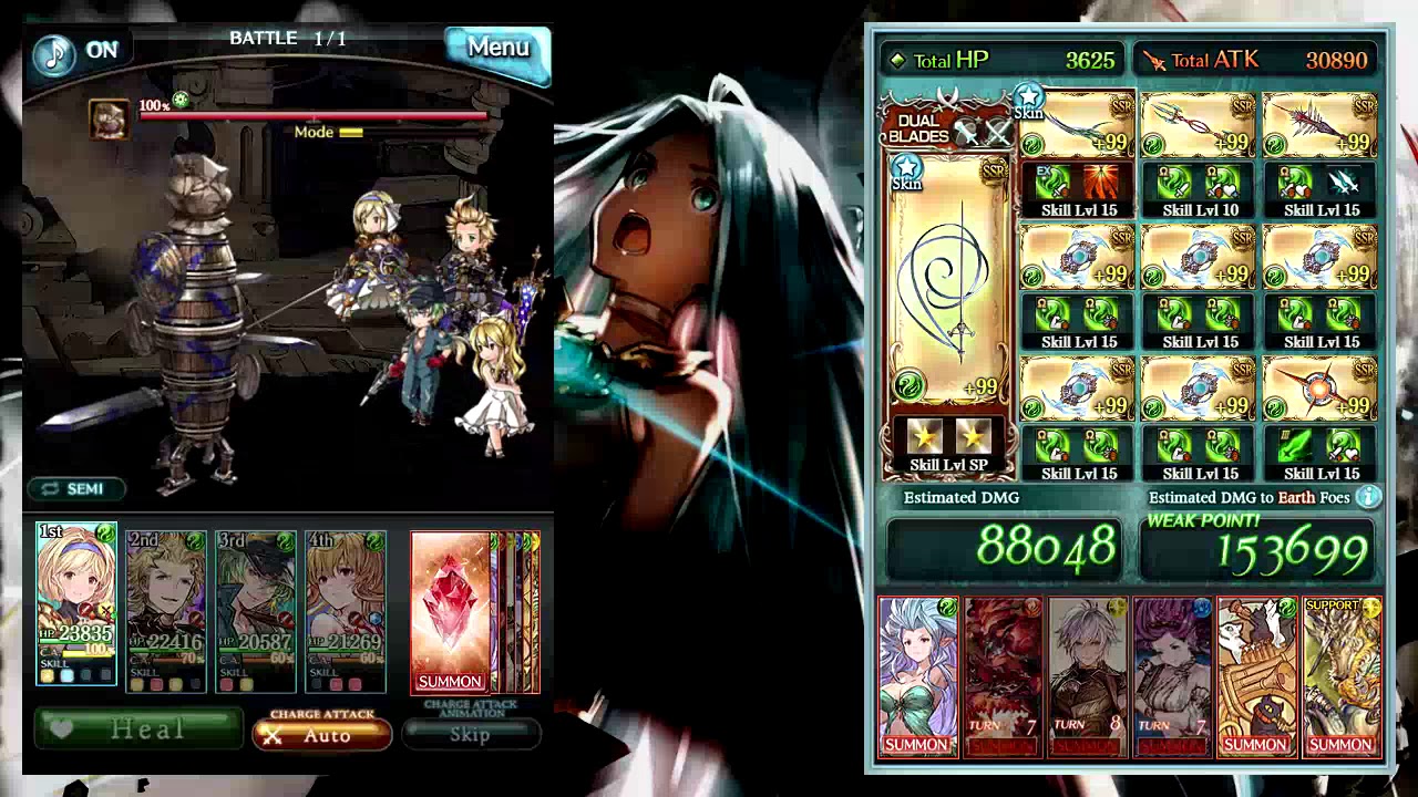 GBF Wind Advantage GW 2 buttons OTK setup / 21m damage - YouTube