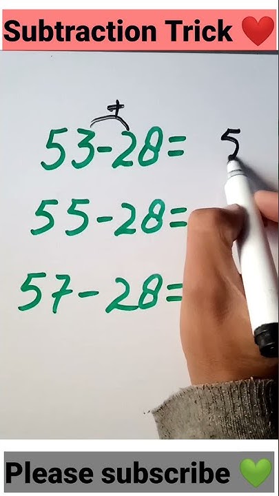 Magic Subtraction Tricks | Amazing math shorts #shorts #maths #trending - YouTube