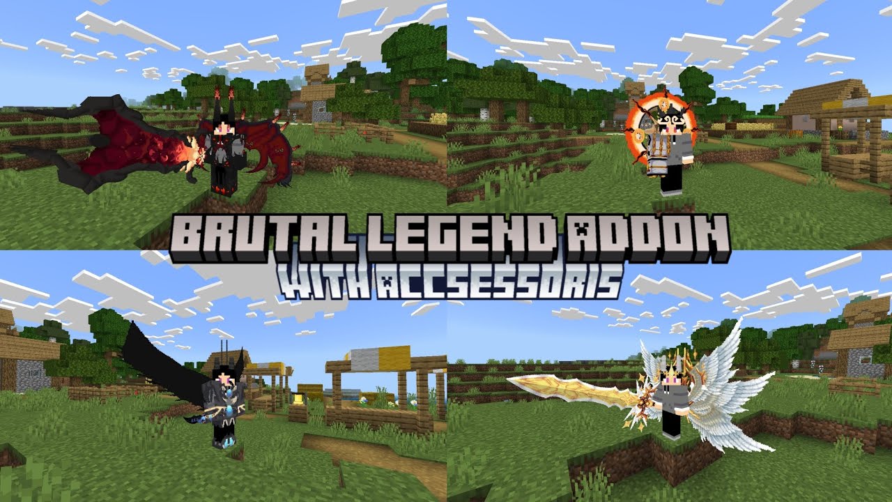 MINECRAFT || Addon Brutal Legend Full Skill + Accsessoris‼️Keren Banget!! // Support Mcpe 1.21 ...