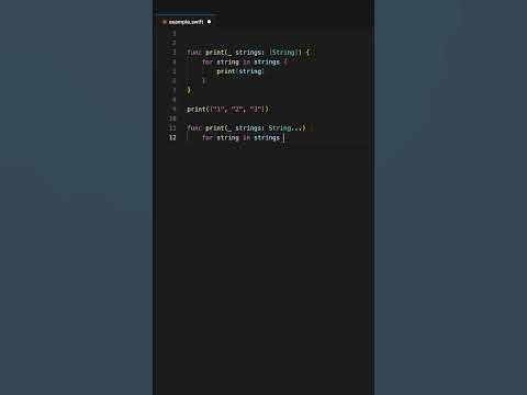 variadic arguments in Swift #coding - YouTube