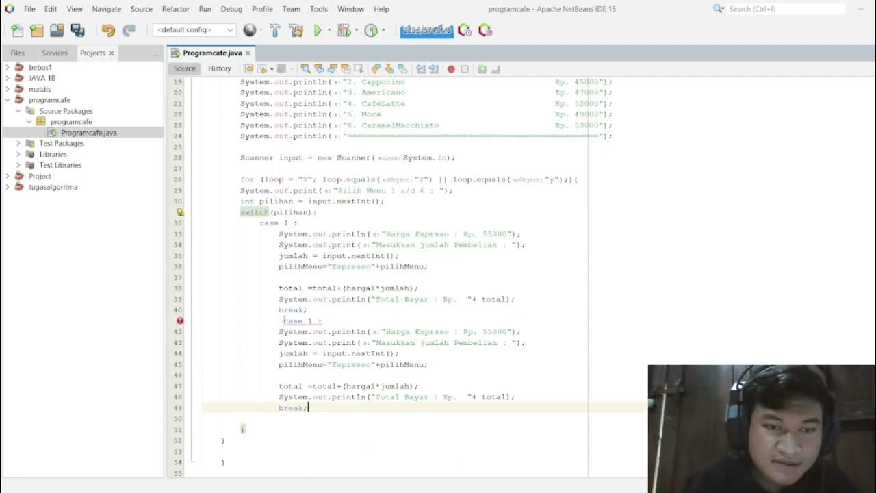 Program Penjualan Cafe Sederhana | Java Netbeans - YouTube