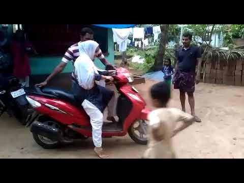 FIRST TIME RIDING SCOOTER KERALA VILEJHI GIRL - YouTube