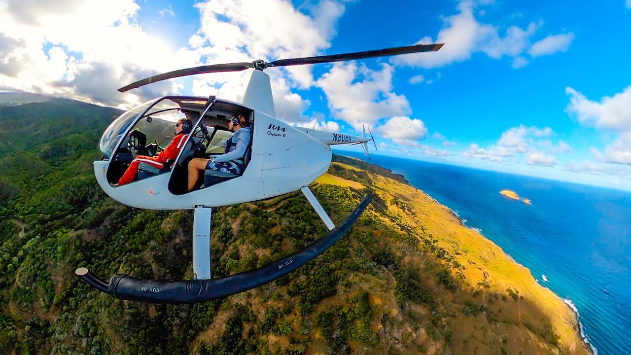 Helicopter Flower Drop on Molokai, Hawaii! | MicBergsma - YouTube