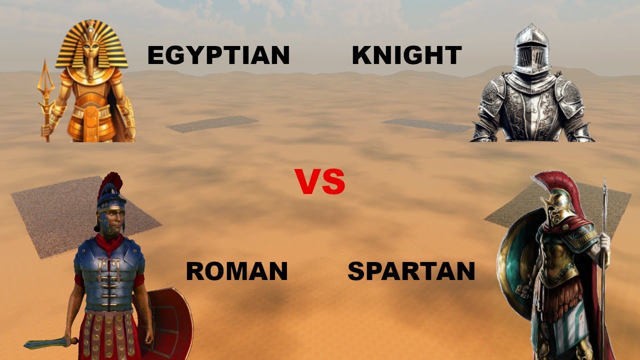 50K Roman Soldiers VS 50K Spartans VS 50K Medieval Knights VS 50K ...