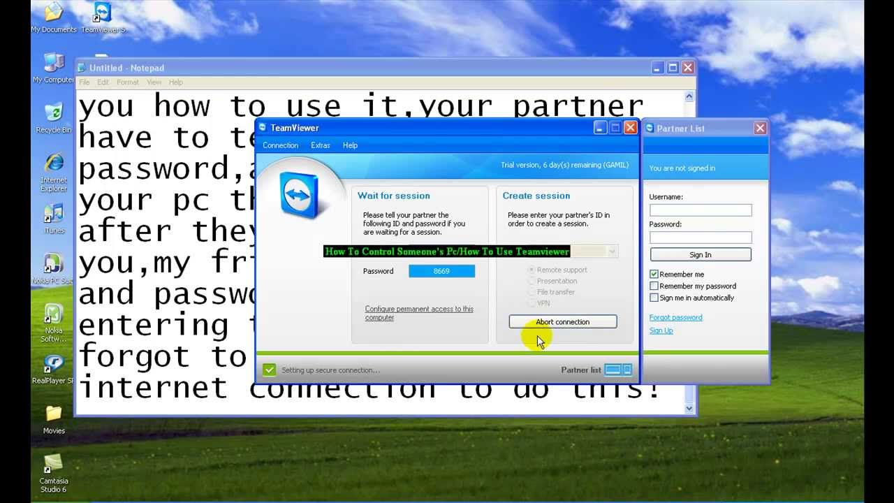 How To Use Teamviewer/How To Control Someone's Pc - YouTube