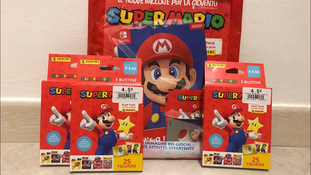 Panini’s Super Mario Sticker Packs and Book Unboxing! (19 Packs Total ...
