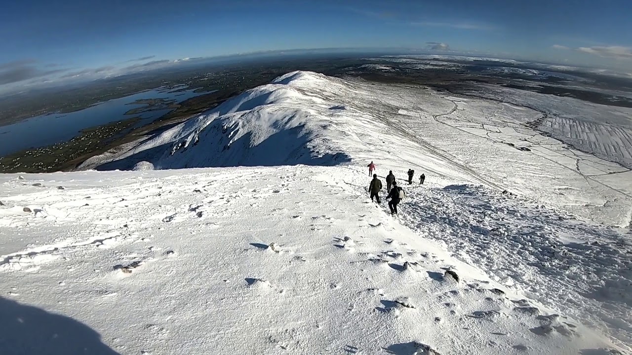 Croagh Patrick descent in snow - YouTube