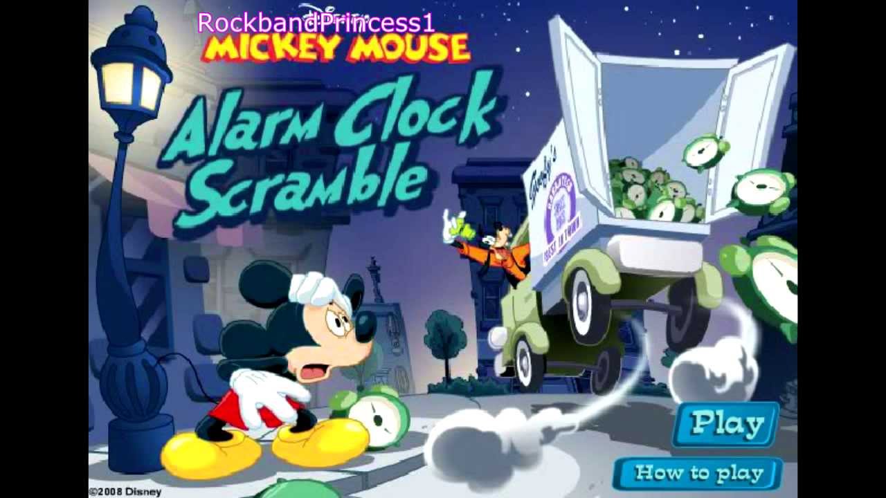 Mickey Mouse Online Games Alarm Clock Scramble Game - YouTube