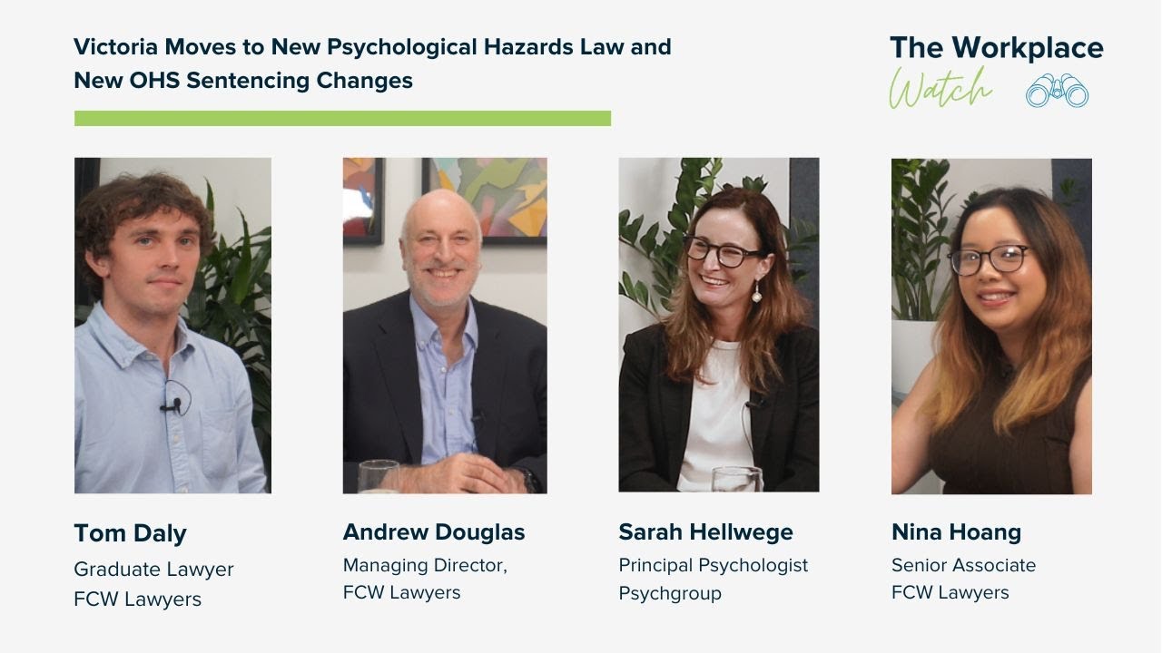Victoria Moves to New Psychological Hazards Law and New OHS Sentencing ...