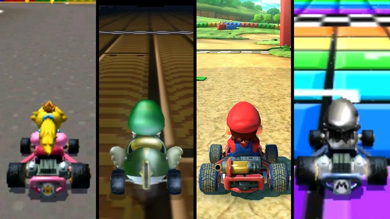 Evolution of Retro SNES Courses in Mario Kart (2005-2019) - YouTube