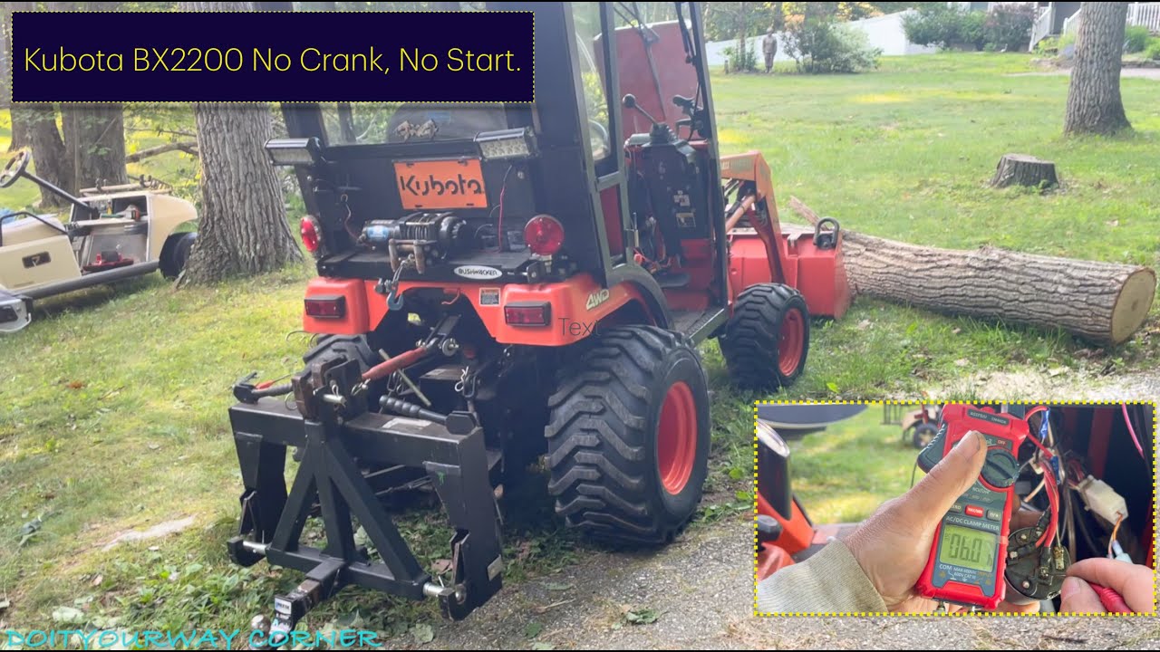 Kubota BX220 No Crank, No Start - YouTube