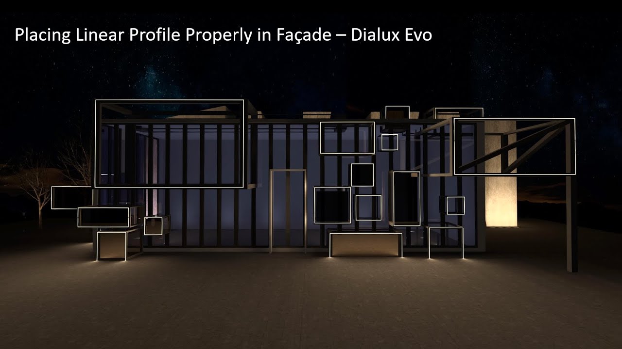 Placing linear profile light properly in facade - YouTube
