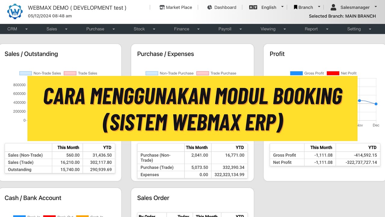 (BM) CRM - Booking (Sistem Webmax ERP) (V3) - YouTube