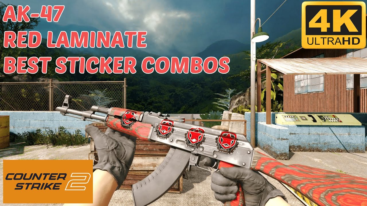 AK-47 | Red Laminate | Best Sticker Combinations | CS2 Skin | In-Game ...