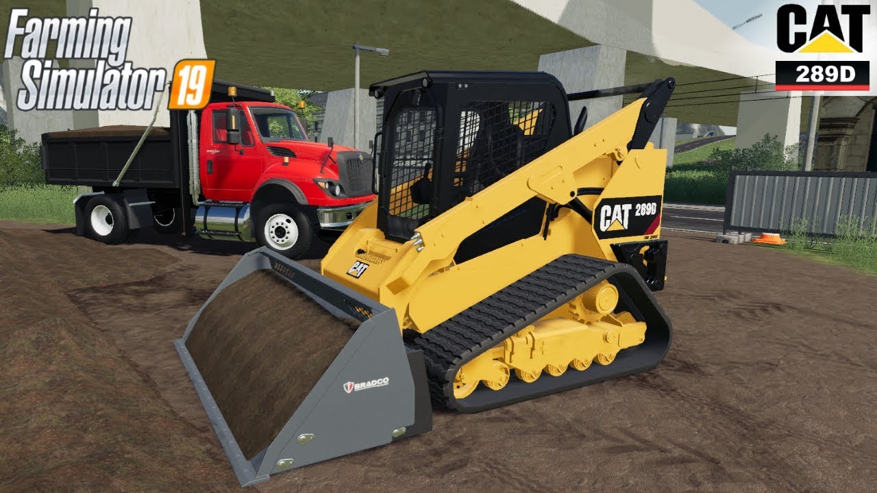 Farming Simulator 19 - CAT 289D Skidsteer Loads Dirt Into A Dump Truck ...