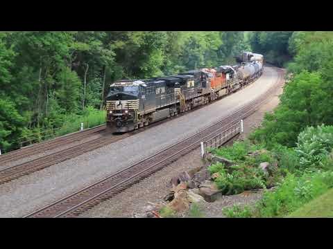 Afternoon Railfanning at the Cassandra Railroad Overlook in Cassandra, PA, on the NS Pittsburgh ...