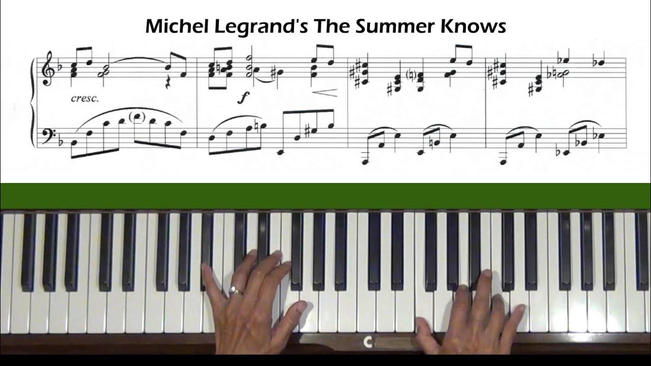The Summer Knows by Michel Legrand Piano Tutorial - YouTube