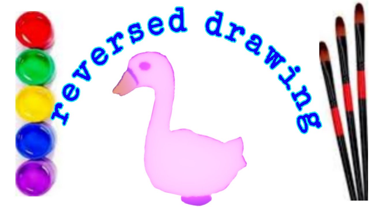 how to draw swan but reversed drawing #transition video ||drawing ...