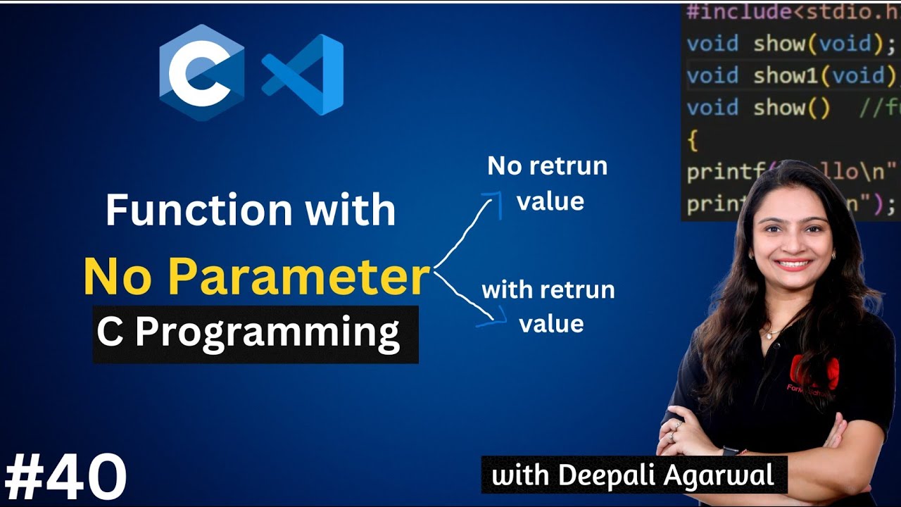 Function With No Arguments In C Programming Types Of Functions In C 7977