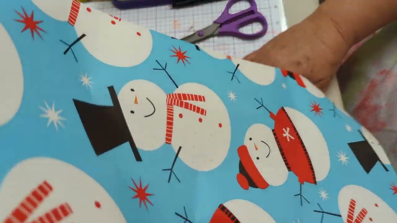 Making a Christmas card using wrapping paper - YouTube