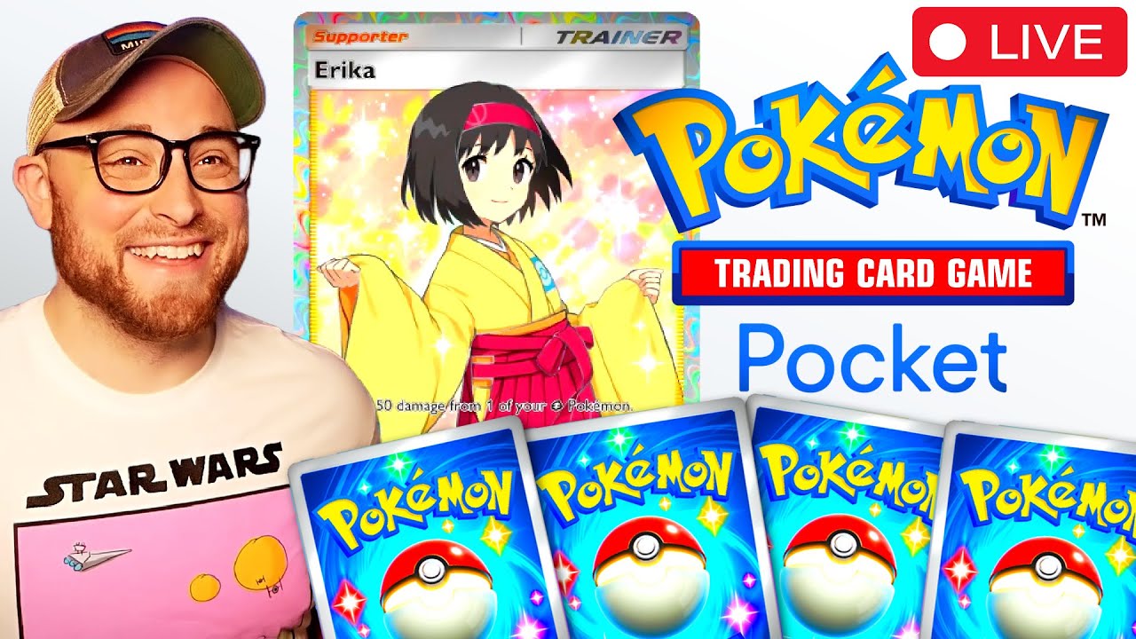 Can We Pull Erika Today?! Pokemon TCG Pocket Pack Openings, Online ...
