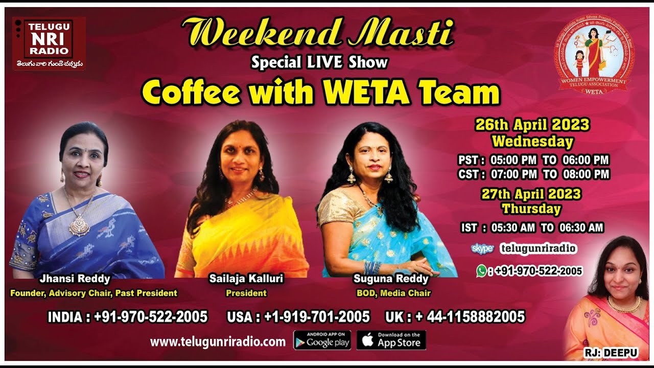 Special Live Show With || Coffee With WETA Team || RJ Deepu ...