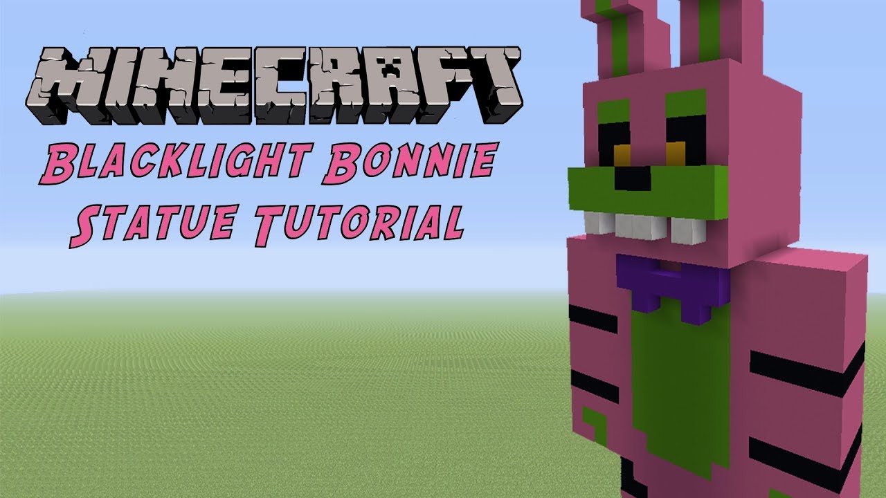 Minecraft Tutorial: Blacklight Bonnie (FNAF) Statue - YouTube