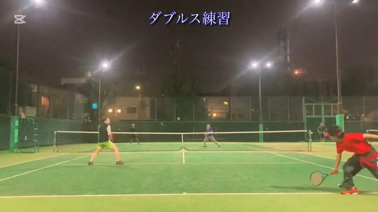 6人でダブルス練習:Tennis Doubles Practice - YouTube