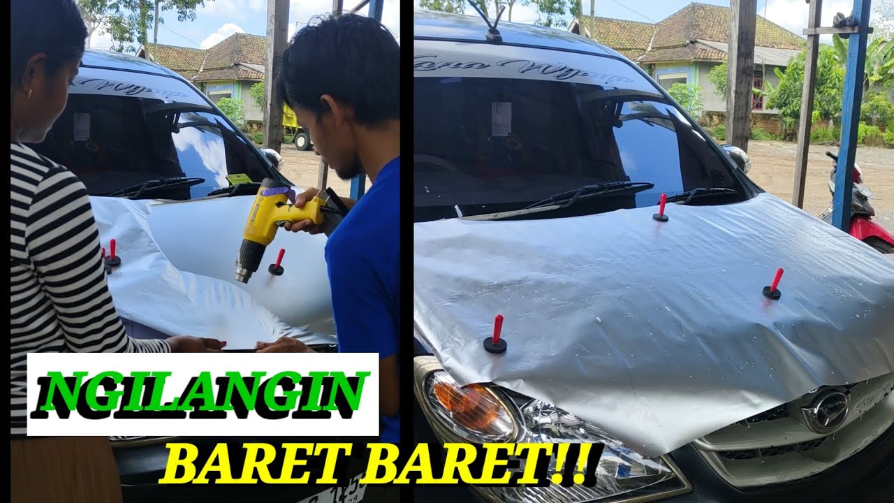Pasang stiker/skotlet silver doff premium kap mobil xenia - YouTube