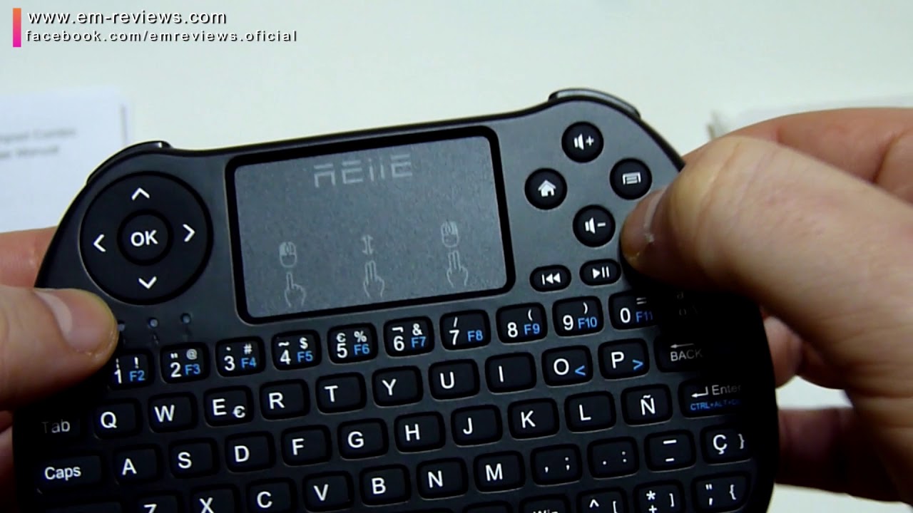 Reiie H9S Mini Teclado Inalámbrico Touchpad 2.4GHz para Smart TV ...