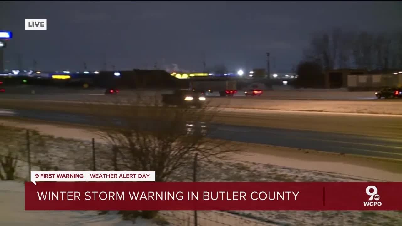 Winter storm warning in Butler County - YouTube