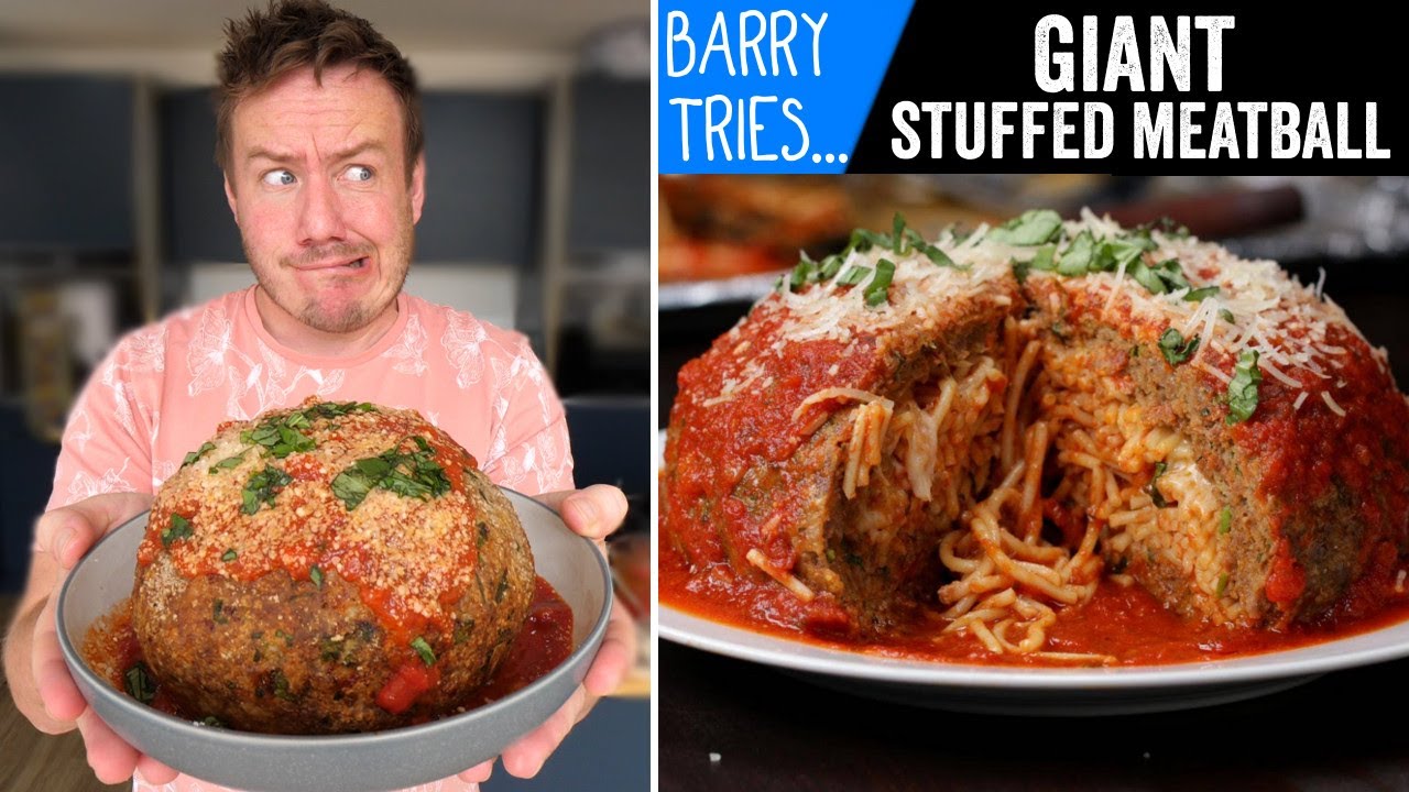 Giant Spaghetti Stuffed Meatball | Barry Tries Ep 40 - YouTube