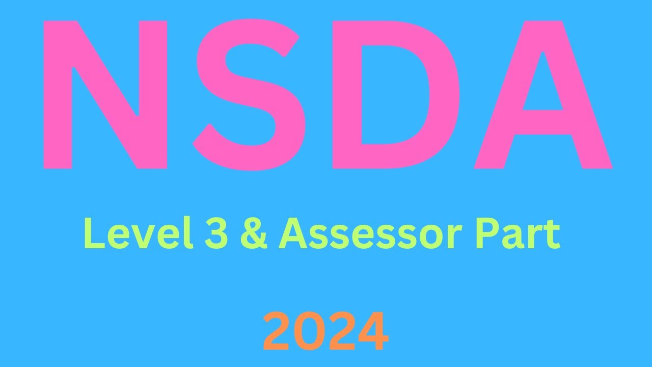 NSDA, Computer Operation, Level-3 & Assessor Part (3rrd Class) - YouTube