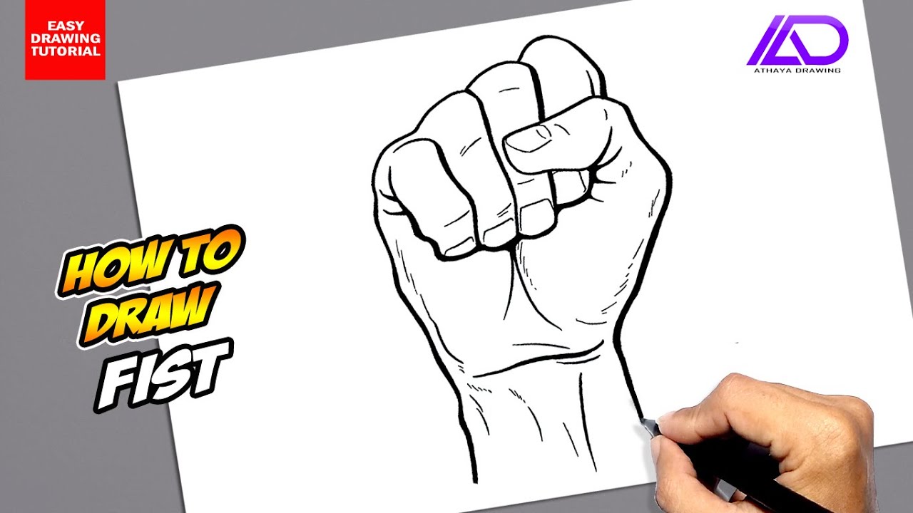 How to draw Fist - YouTube