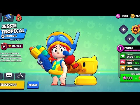 JESSIE TROPICAL #brawlstar #brawlstars #novobrawler #brawl #supercell #capcut #gamer #jogosbrawl